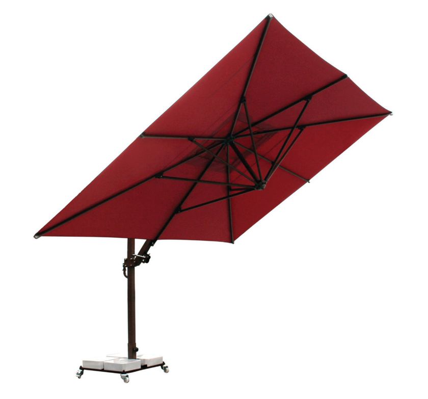 BANANA PLUS SIDE POLE RECTANGULAR Rectangular offset Garden umbrella By ...