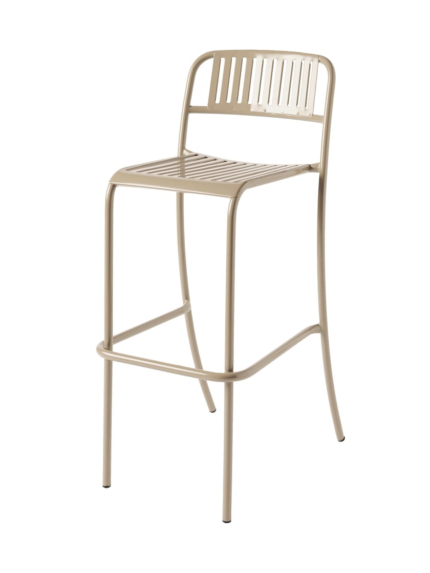 PATIO SLATTED HIGH CHAIR Stool By Tolix | design Pauline Deltour