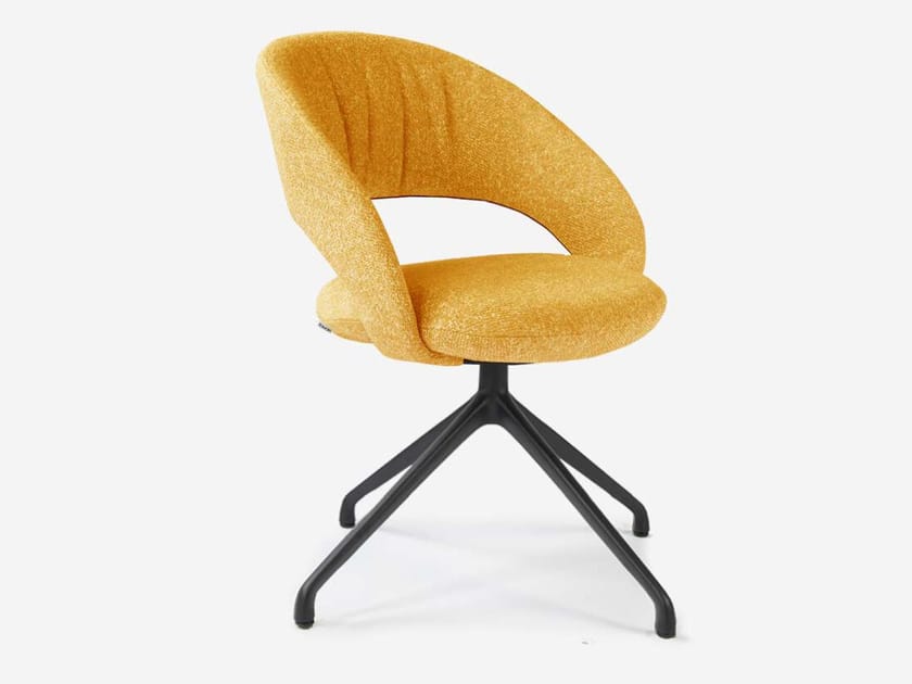 STRIP Trestle-based fabric chair with armrests By Tonon