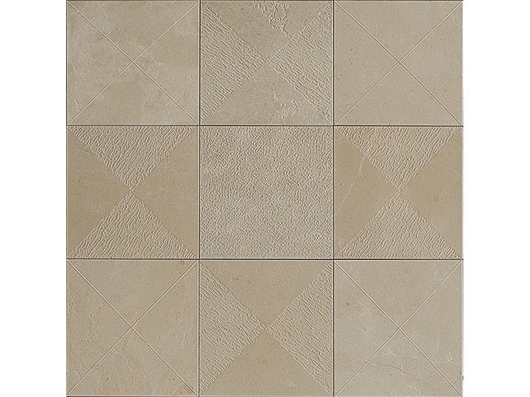 TRIANGULAR SQUARE Trani stone wall/floor tiles By Lithos Mosaico Italia