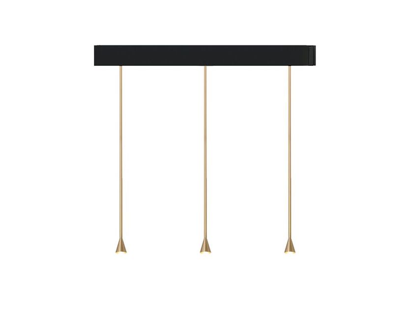 AUSTERE-D1 3 RF LED brass and aluminium pendant lamp By Trizo21