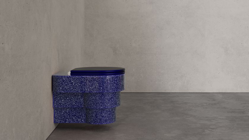 CALLIPYGE FLAKED BLUE Wall-hung ceramic toilet By Trone