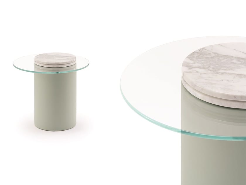ROMA Glass side table By Turri | design Monica Armani