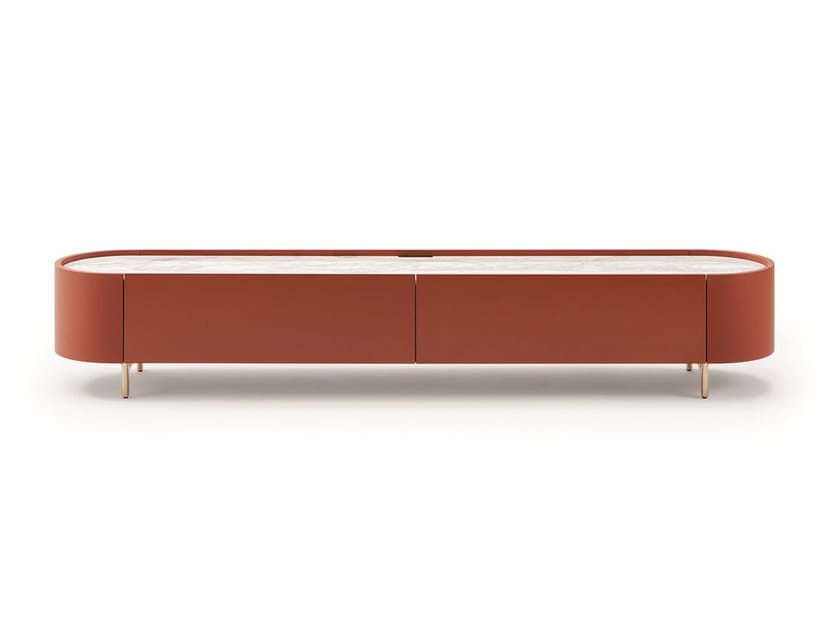 ROMA Wooden TV cabinet By Turri | design Monica Armani