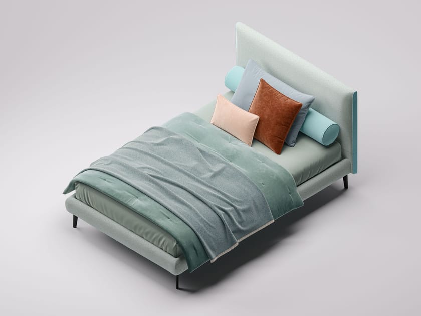 DREAD Single or double bed with upholstered headboard By Twils