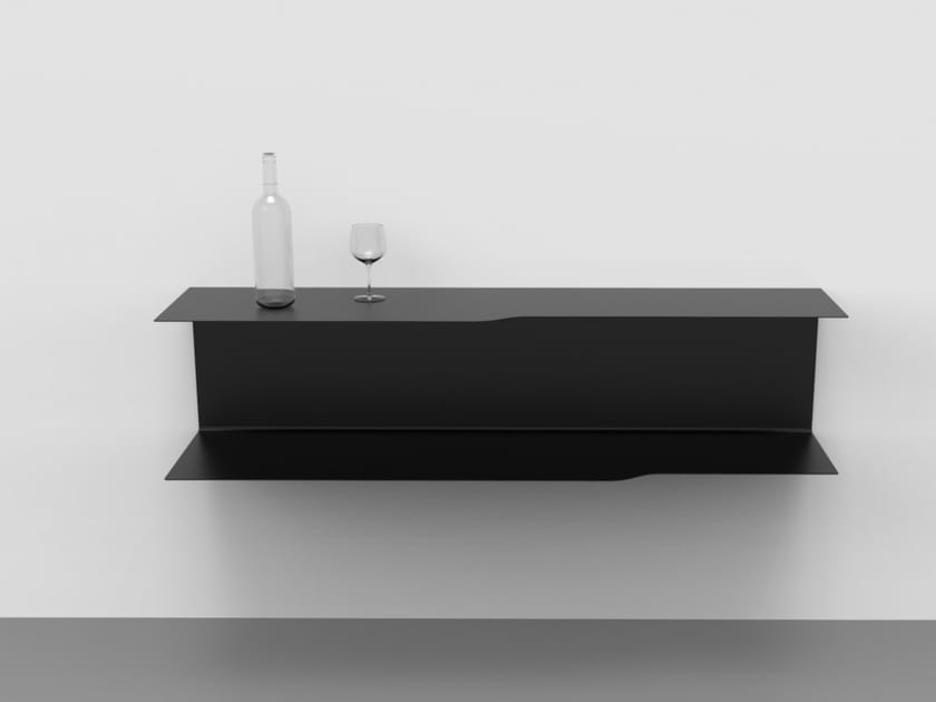 U-SHELF Powder coated steel wall shelf By VIDAME EDITIONS
