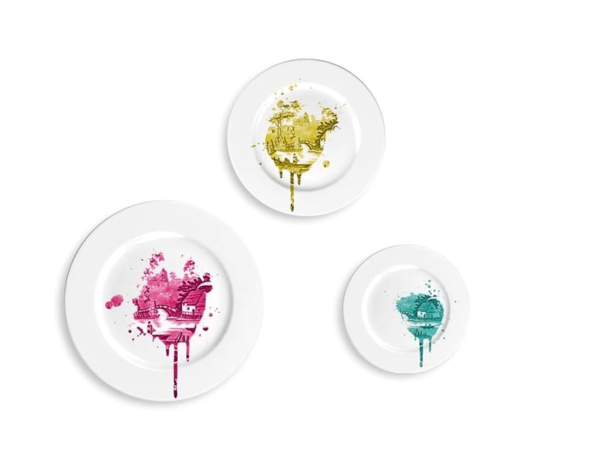 Ceramic dinner plate UNDERCOVER ANTIQUE By Mineheart design Young ...