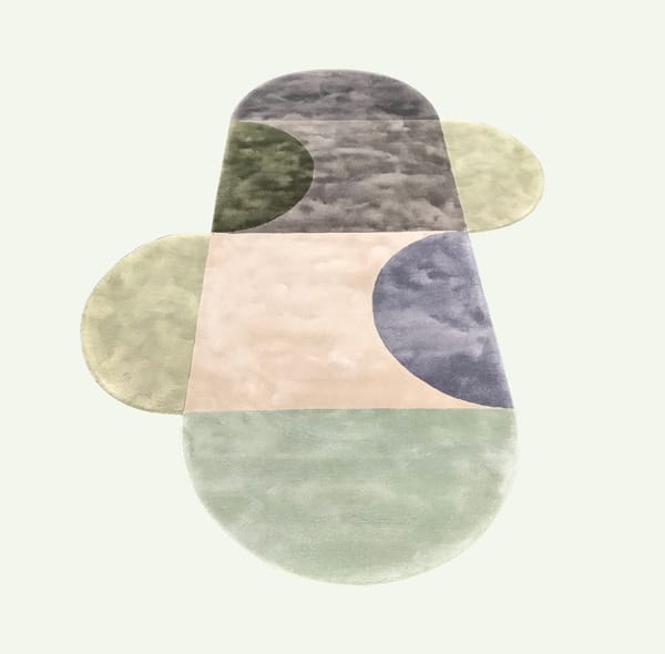 Handmade rug with geometric shapes UNFOLD By Casalis design Onno Raadersma