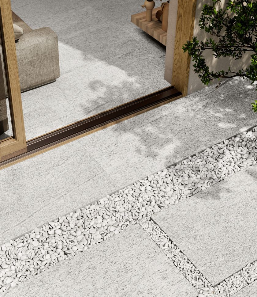 UNIONSTONE DUKE WHITE Indoor/outdoor porcelain stoneware wall/floor ...