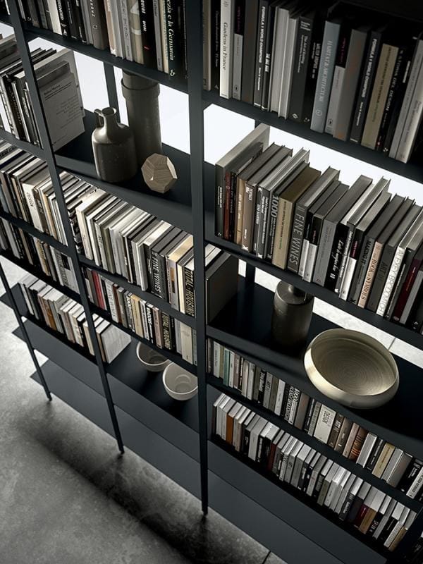 UNLIMITED Open floor-ceiling mounted bookcase By MODULNOVA | design ...