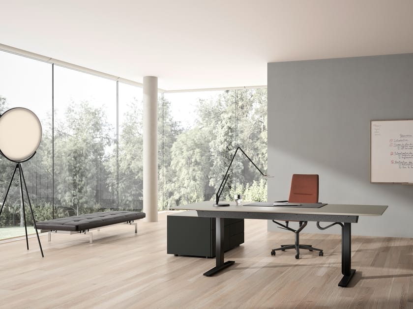 UPSITE Height-adjustable rectangular office desk By RENZ