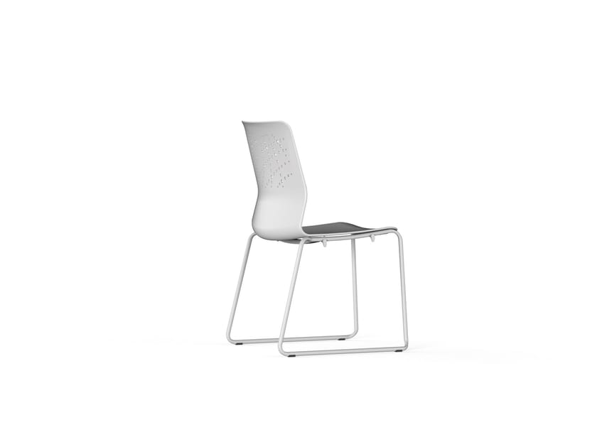 URBAN-BLOCK Sled base polypropylene chair By ACTIU | design Javier Cuñado