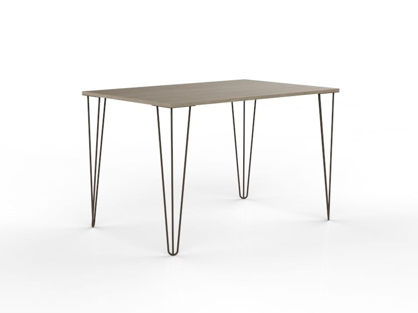 URBAN TV23 Rectangular melamine-faced chipboard table By Mobilspazio
