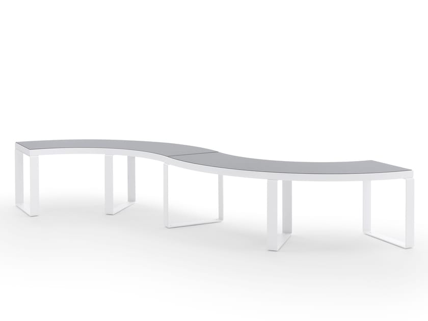 SEMPREVERDE.040 Curved Modular aluminium bench By Urbantime | design ...