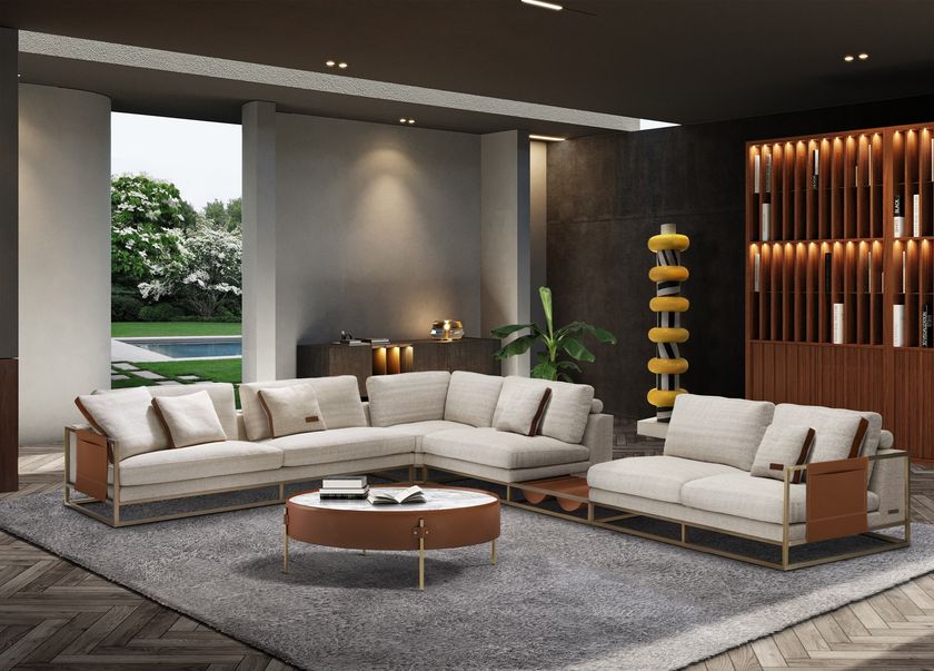 V216/R Round Carrara marble coffee table By Aston Martin