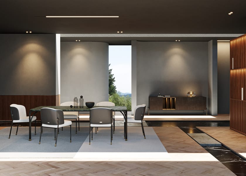 V240 Rectangular marble dining table By Aston Martin