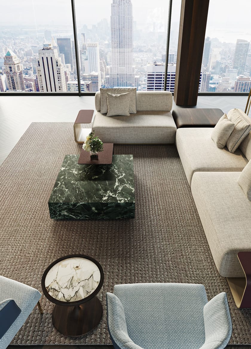 V292 Carrara marble coffee table By Aston Martin