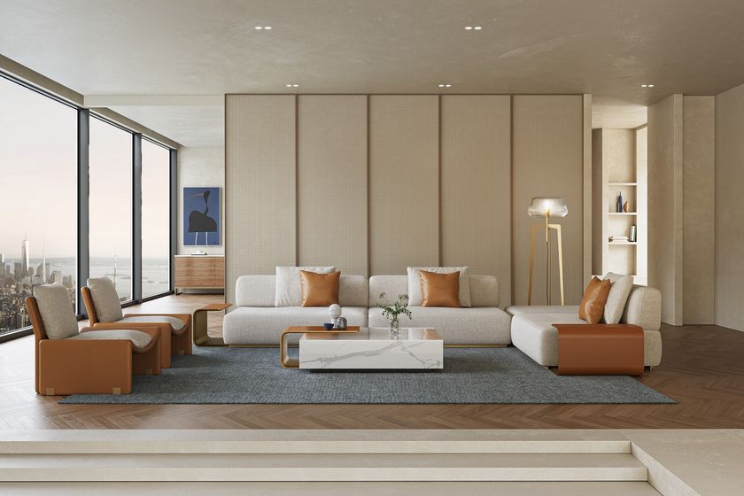 V292 Carrara marble coffee table By Aston Martin