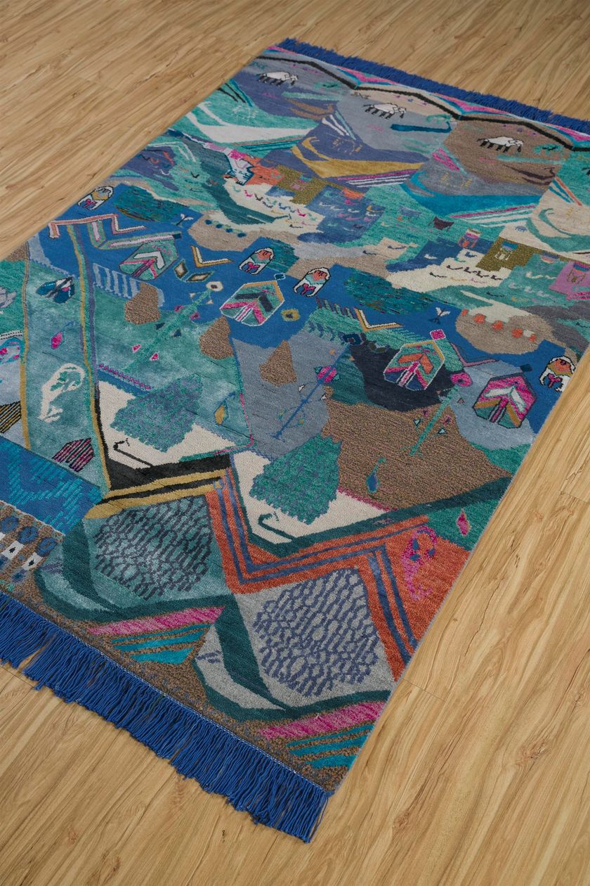 VAADIYAN LES-1131 Faded Denim/Capri Rug By Jaipur Rugs