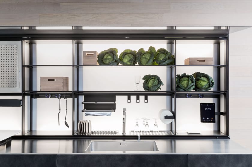 ARTEMATICA STRUCTURED LACQUER STEEL Kitchen By Valcucine | design Gabriele Centazzo