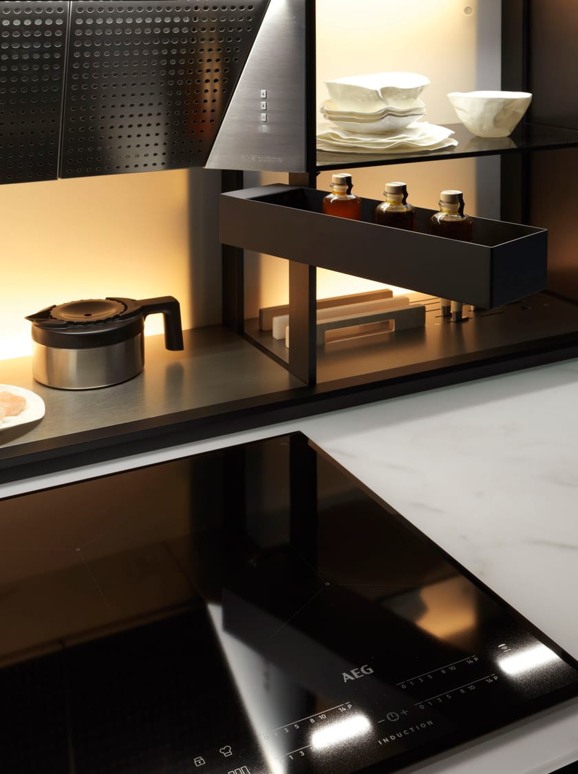 ARTEMATICA VITRUM MIMESIS Glass fitted kitchen By Valcucine | design ...