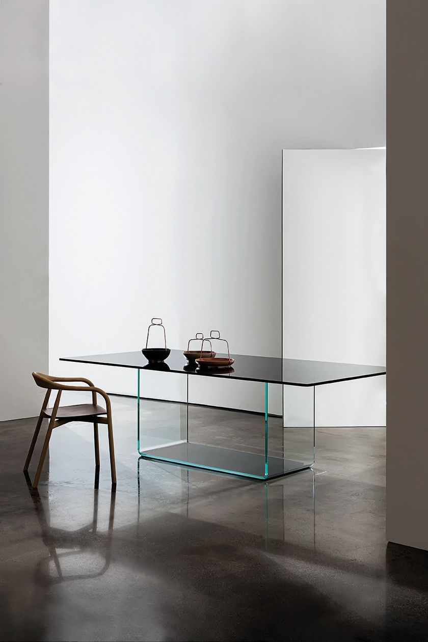Rectangular crystal table VALENCIA By Sovet italia design Lievore ...