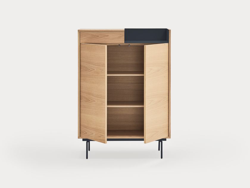 VALLEY Wood veneer highboard with doors By TEULAT | design Cambres Design