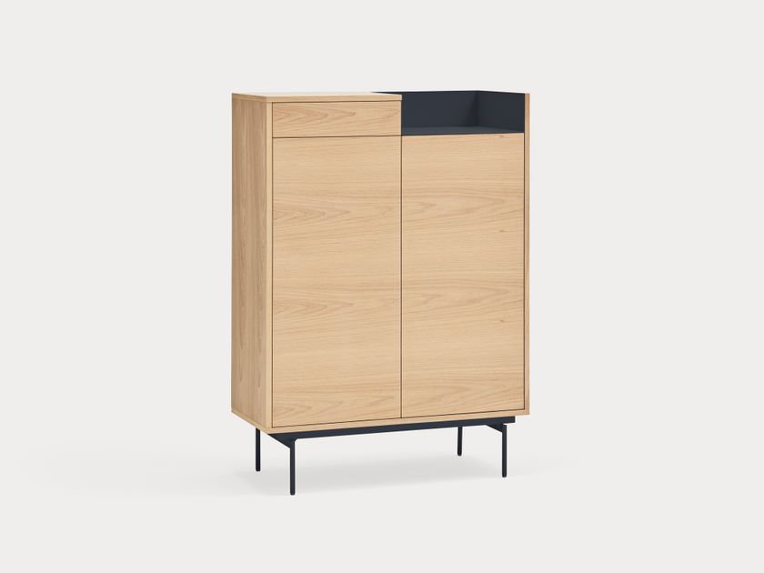 VALLEY Wood veneer highboard with doors By TEULAT | design Cambres Design