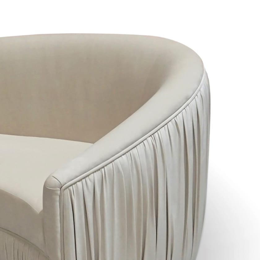 Curved fabric sofa VAMP I By KOKET
