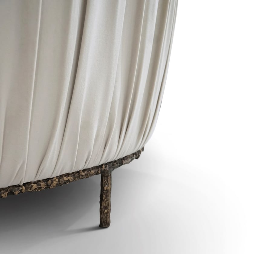 Curved fabric sofa VAMP I By KOKET