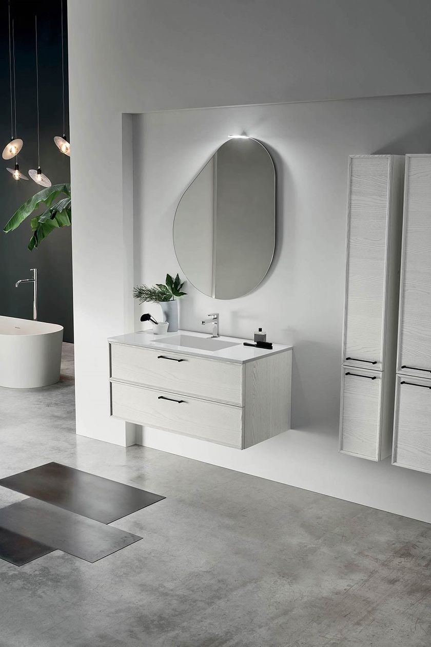 Meuble sous-vasque suspendu en bois avec tiroirs VANITY - COMPOSITION ...