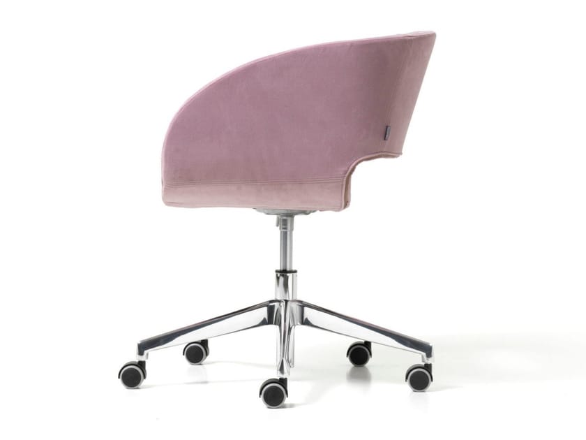 VANITY Silla de oficina de tela con ruedas de 5 radios By Diemme