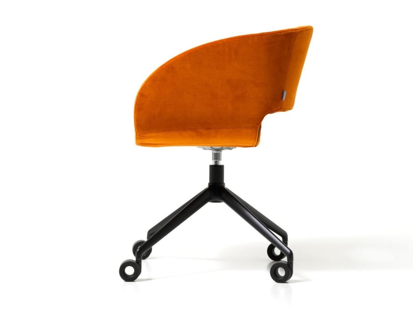 VANITY Silla de oficina de tela con ruedas de 4 radios By Diemme