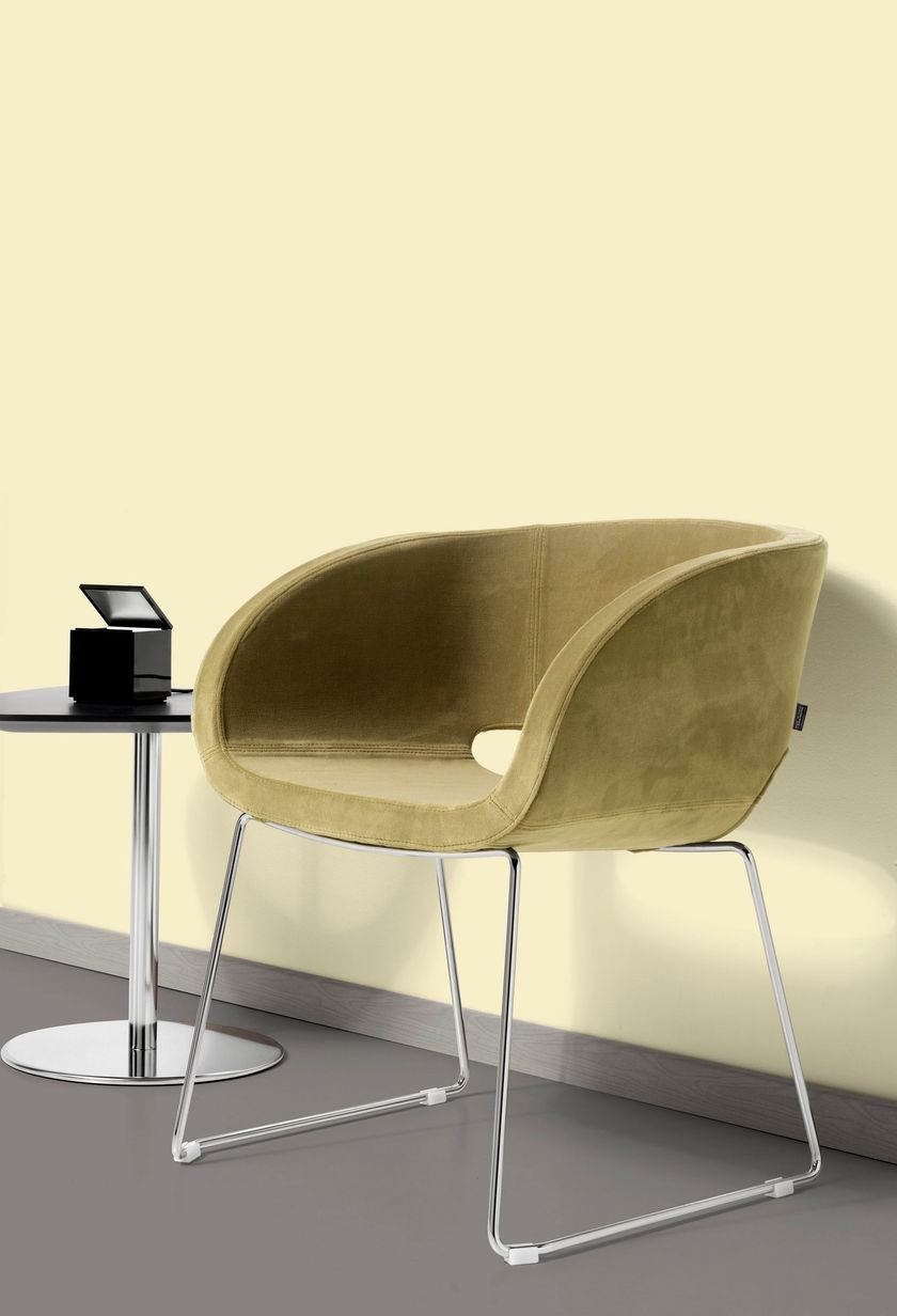 VANITY Sled base fabric reception chair By Diemme