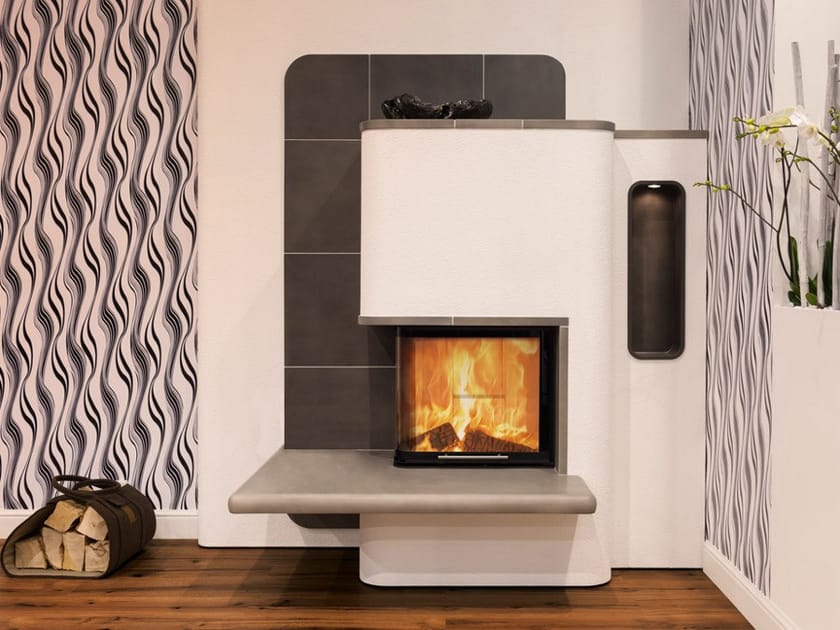Wood-burning Corner Fireplace insert VARIA 2L/R-55H GET By SPARTHERM