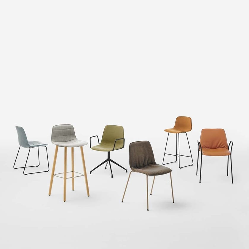 VARYA TAPIZ Sled base fabric stool By INCLASS | design Simon Pengelly