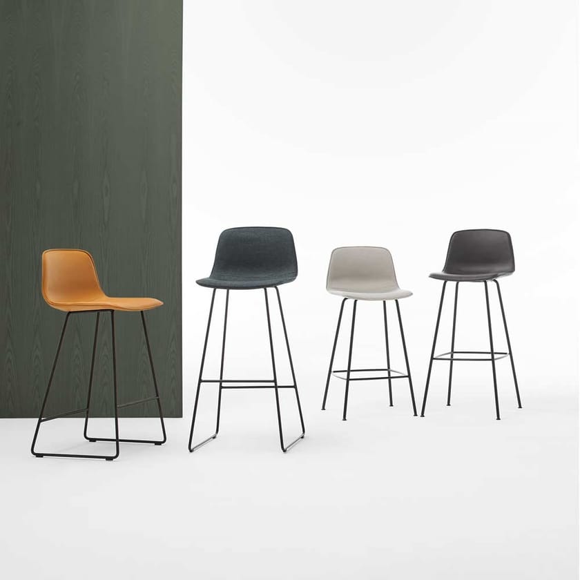 VARYA TAPIZ Sled base fabric stool By INCLASS | design Simon Pengelly