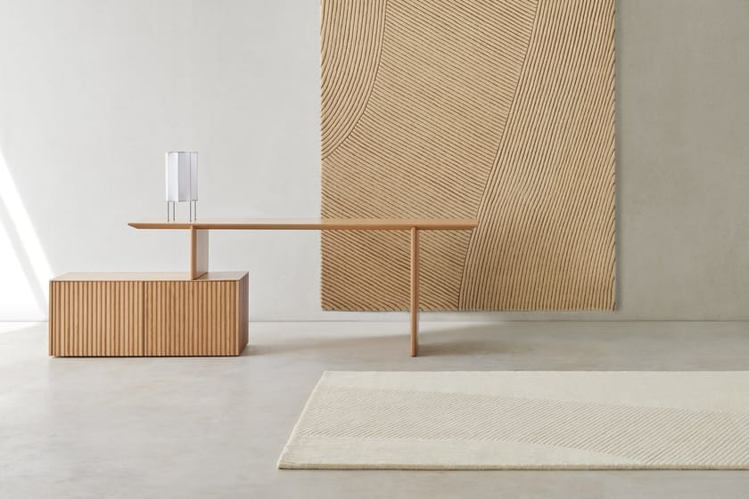 VELASCA EXTENSIBLE | Writing desk Rectangular wooden writing desk with ...