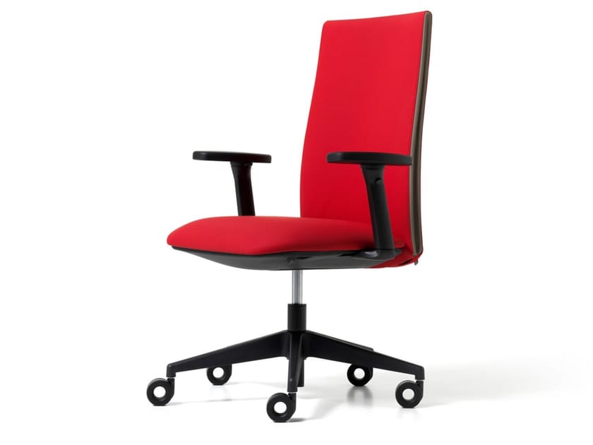 VELVET Height-adjustable fabric executive chair with castors By Diemme ...