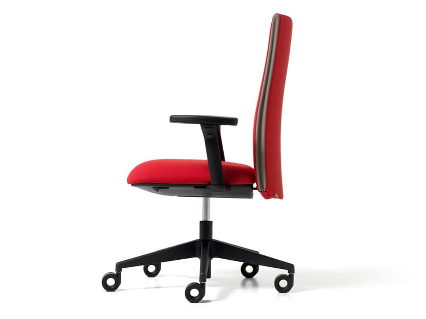 VELVET Height-adjustable fabric executive chair with castors By Diemme ...