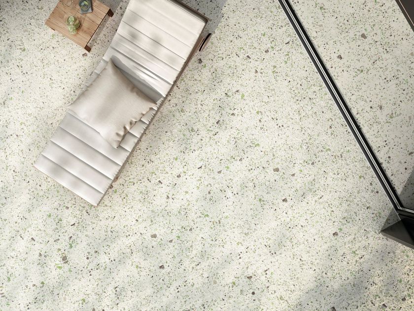 Porcelain stoneware wall/floor tiles terrazzo effect VENICE GREEN ...