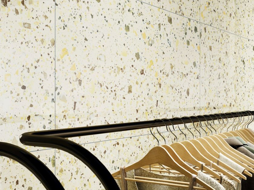 Porcelain stoneware wall/floor tiles terrazzo effect VENICE YELLOW ...