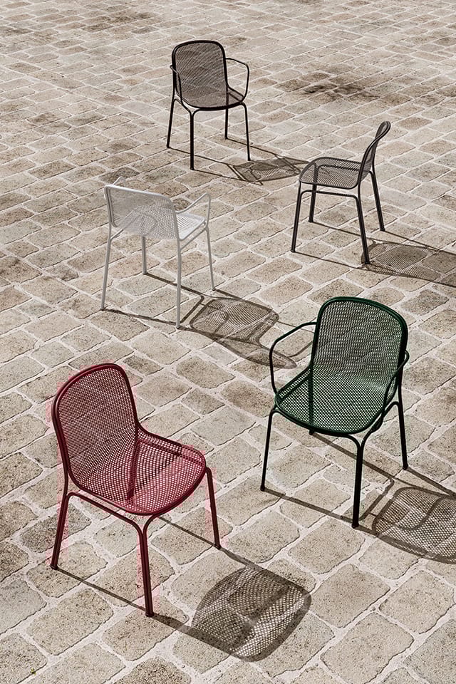 Stackable wire mesh chair with armrests VILLA 2 Villa Collection By ...