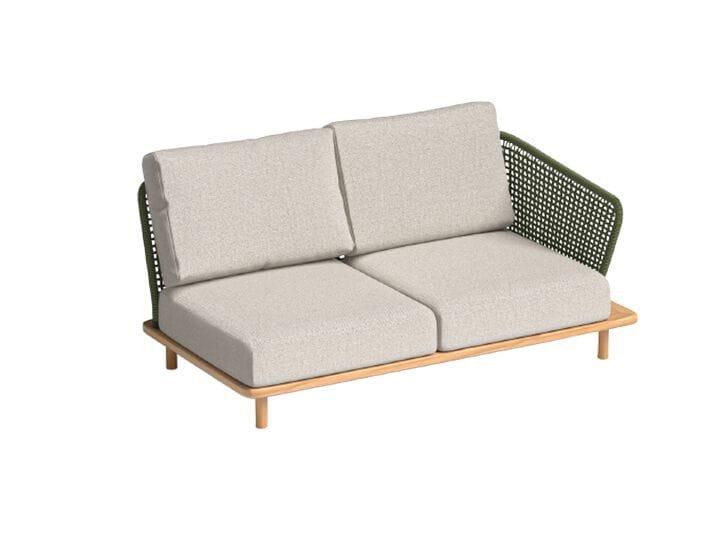 ABRAZO Teak 2 seater left garden sofa By VINEKO