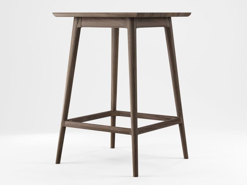 VINTAGE Square solid wood high table By KARPENTER | design Hugues Revuelta