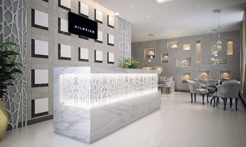 Porcelain stoneware wall/floor tiles with marble effect VISION By ...