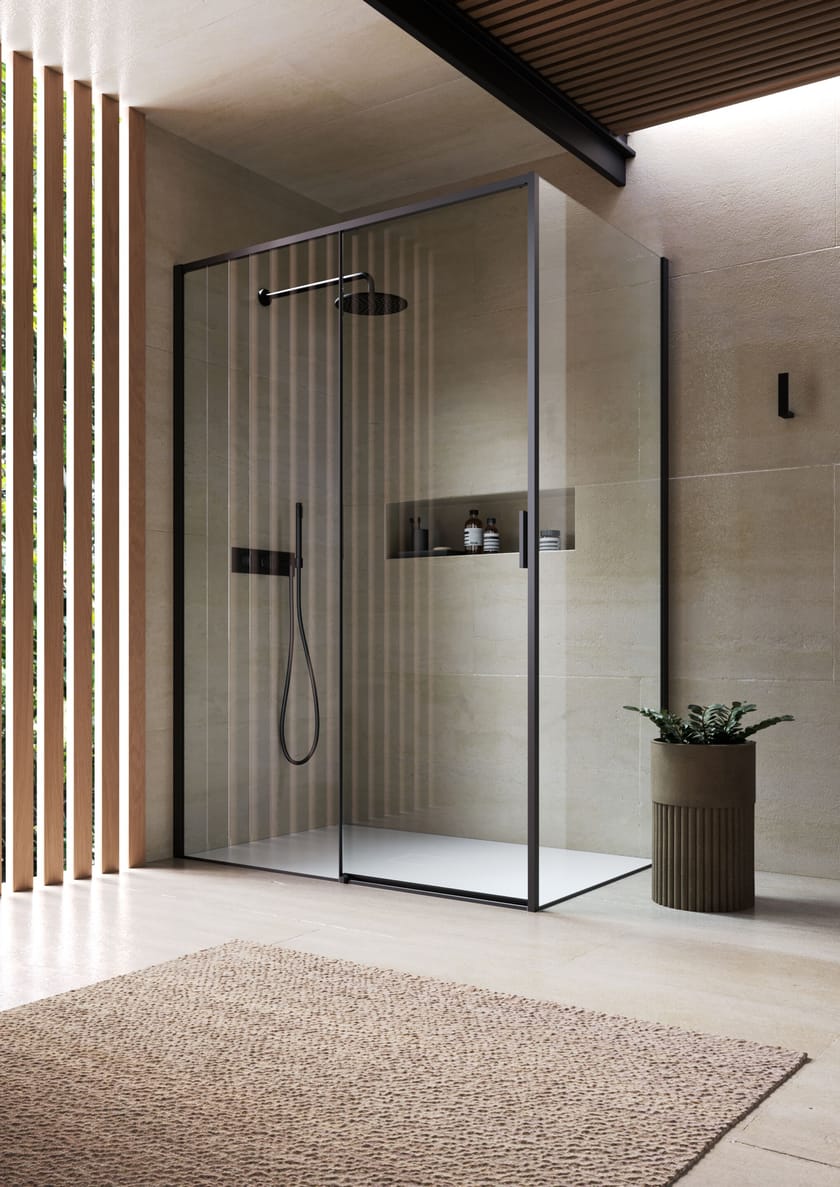 SERIE 7200 Box doccia in vetro con porta scorrevole By VISMARAVETRO