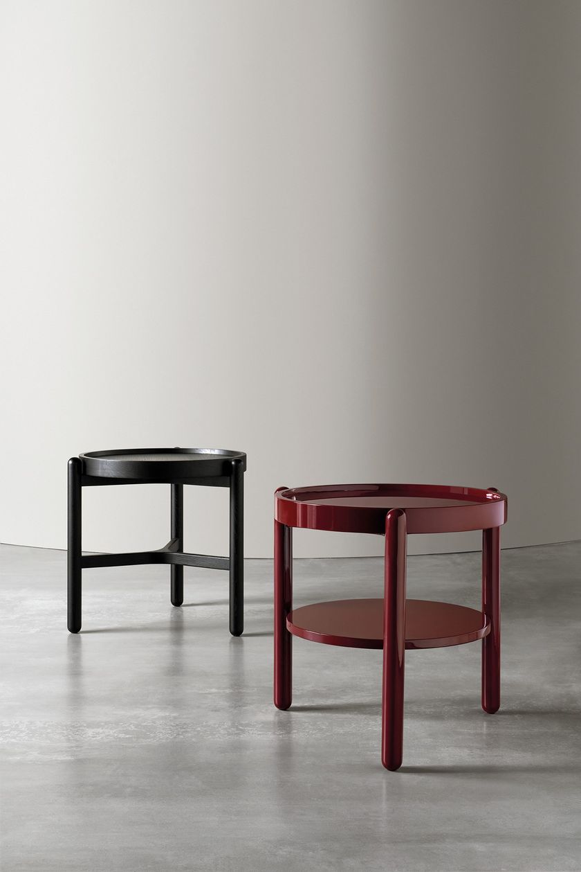 VITTORIO Low round solid wood coffee table By Meridiani | design Andrea ...