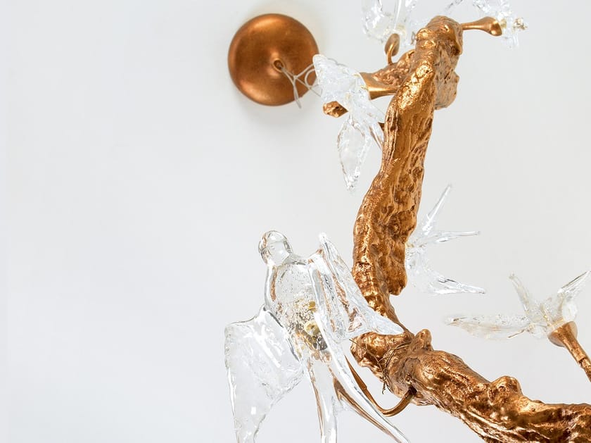 VOA TRUNK MEDIUM Luminária pendente LED feita à mão de bronze By Serip