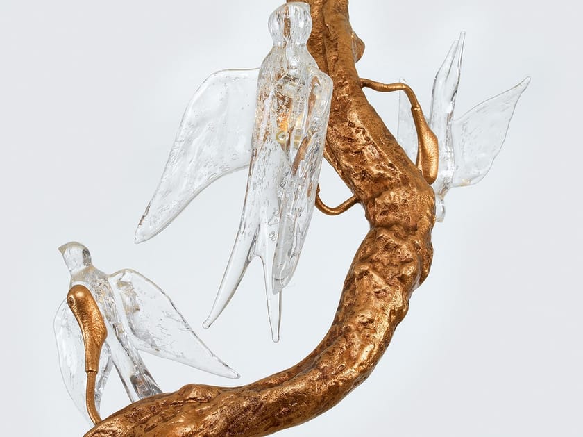 VOA TRUNK MEDIUM LED handmade bronze pendant lamp By Serip